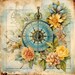 Shabby Chic Floral Compass With Map Clipart Bundle 10 High Quality ...
