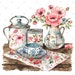 Floral Vintage Farmhouse Kitchen Cookware Clipart Bundle 10 High ...