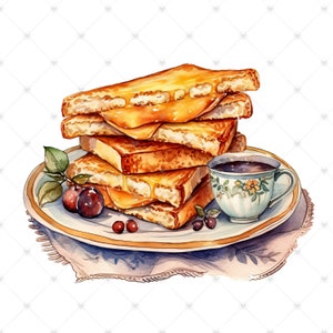 Grilled Cheese Sandwich Clipart Bundle- 10 High Quality Watercolor Jpgs ...