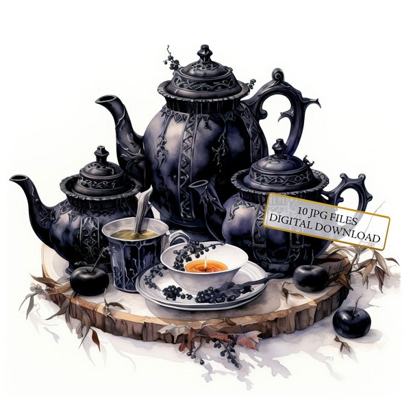 Goth Tea Set - Etsy