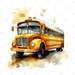 School Bus Clipart Bundle 10 High Quality Watercolor Jpgs Back to ...