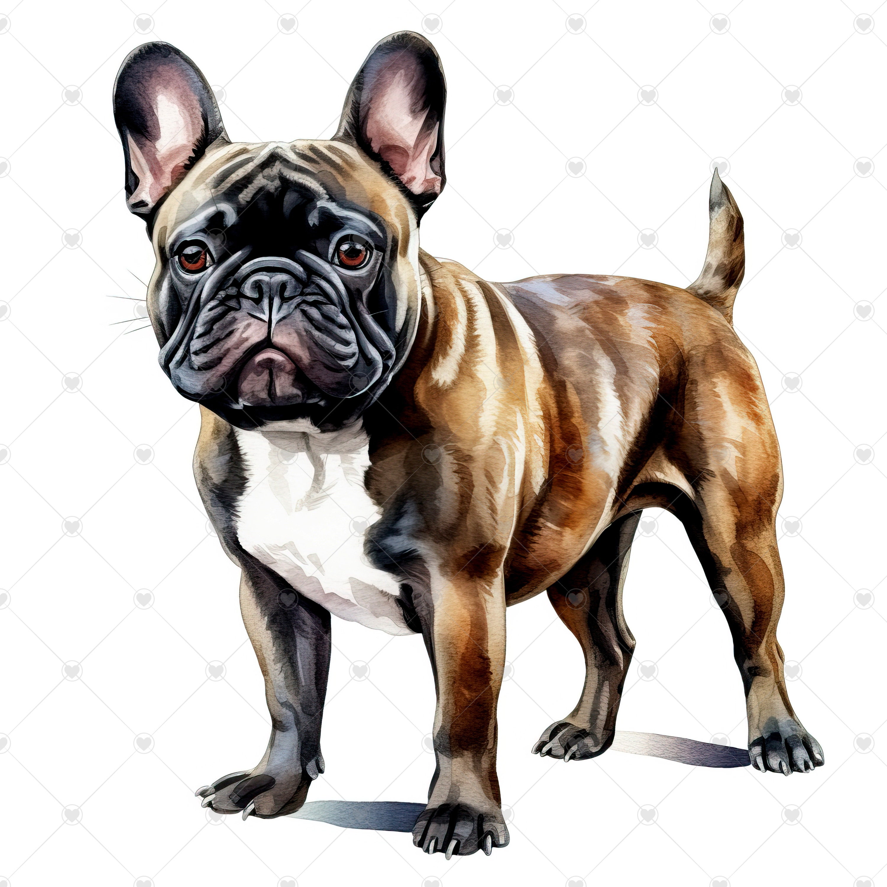 French Bulldog Clipart Bundle 10 High Quality Watercolor - Etsy