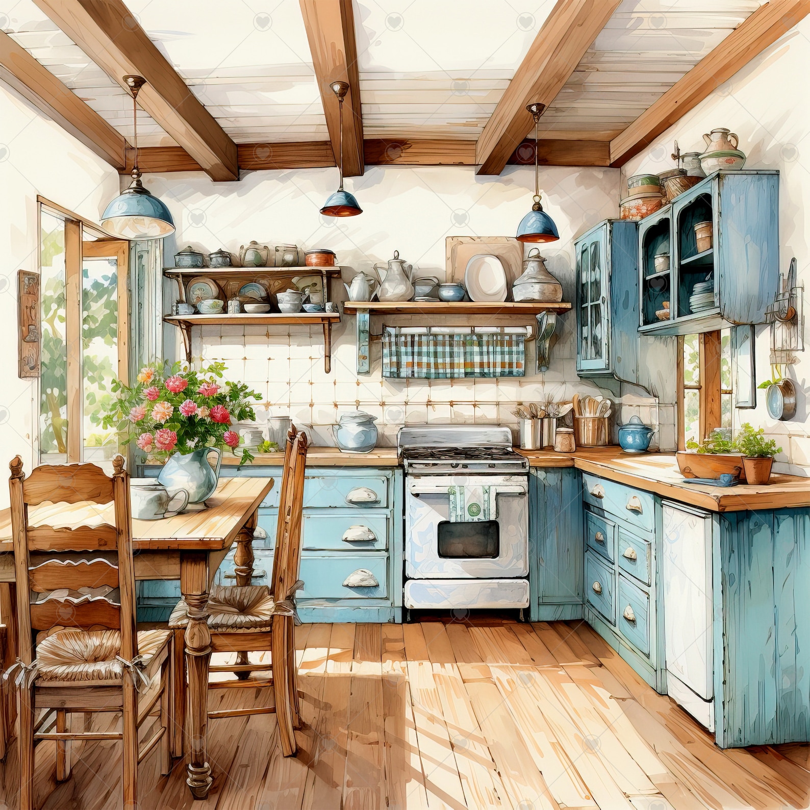 Rustic Nature Wood Style Kitchen Clipart Bundle 10 High Quality ...