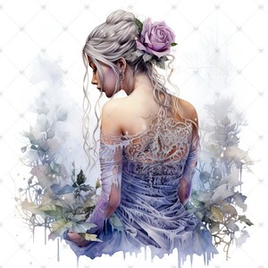 Back View of a Beautiful Princess Clipart Bundle- 10 High Quality ...