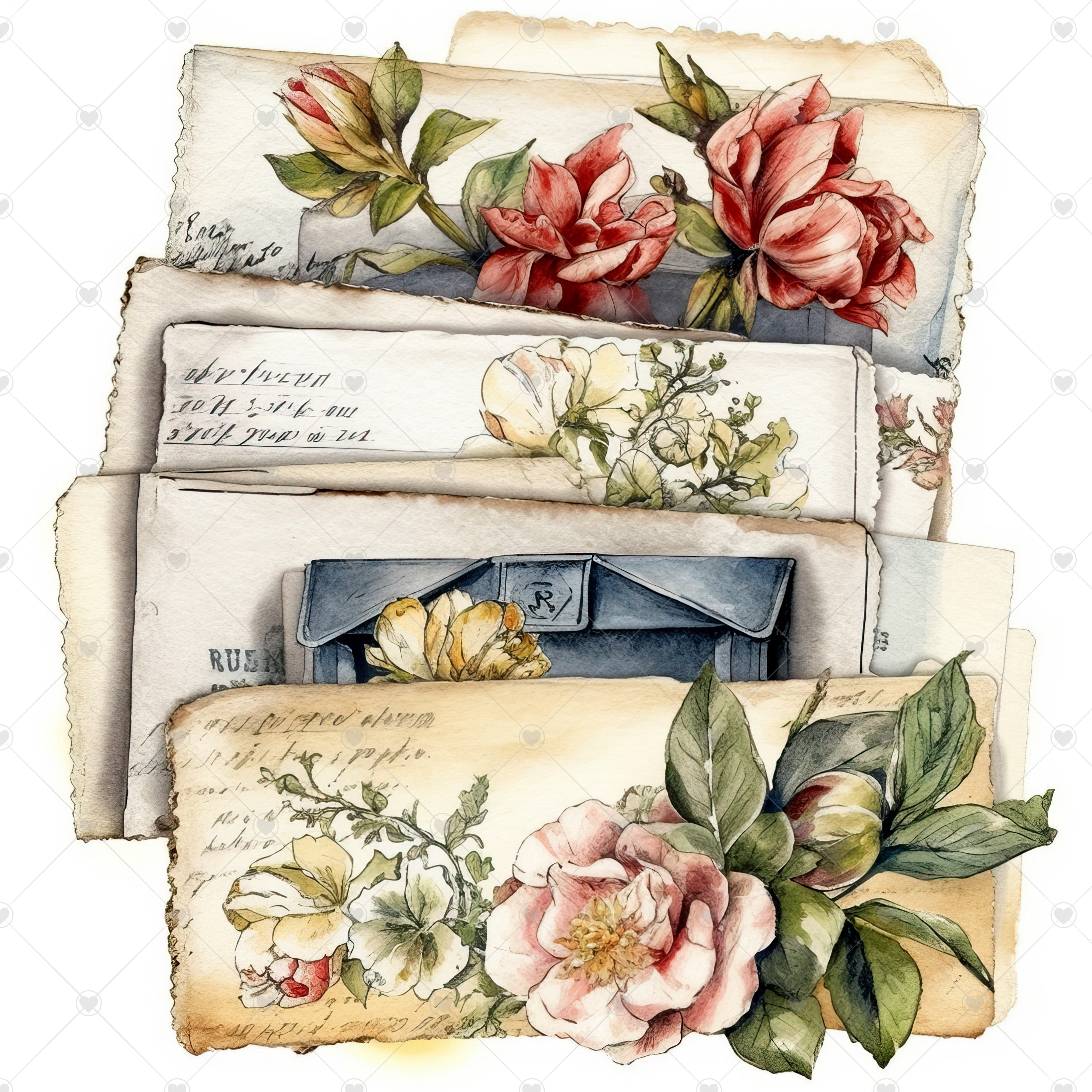 Vintage Postal Envelopes Clipart Bundle 10 High Quality - Etsy