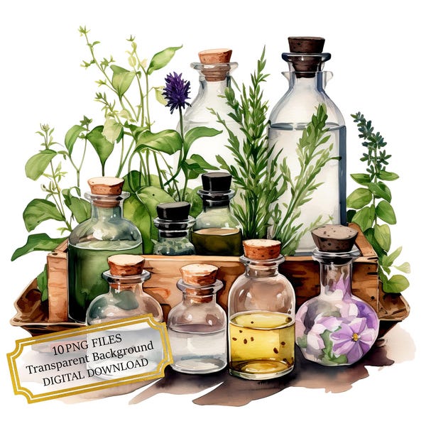 Essential Oil Clipart - Etsy