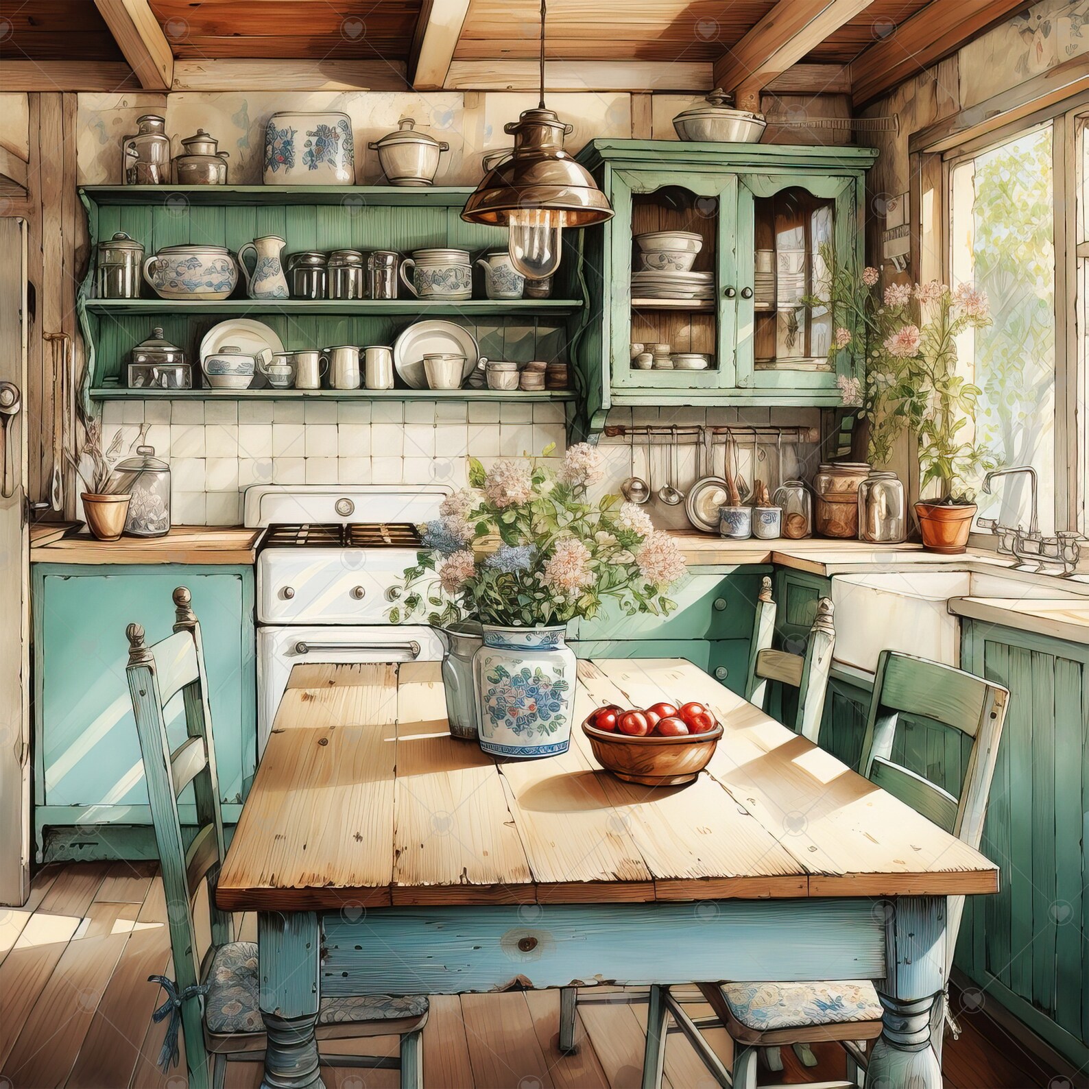 Rustic Nature Wood Style Kitchen Clipart Bundle 10 High Quality ...