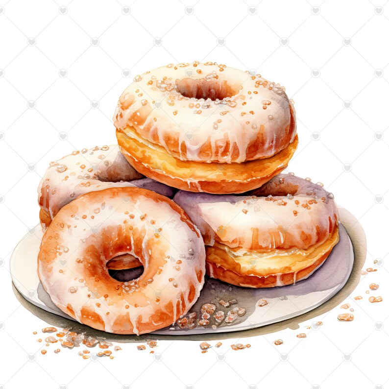 European Jam Fill Donuts Clipart Bundle 10 High Quality - Etsy