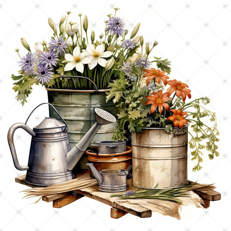 Vintage Gardening Tools Clipart Bundle 10 High Quality - Etsy Australia