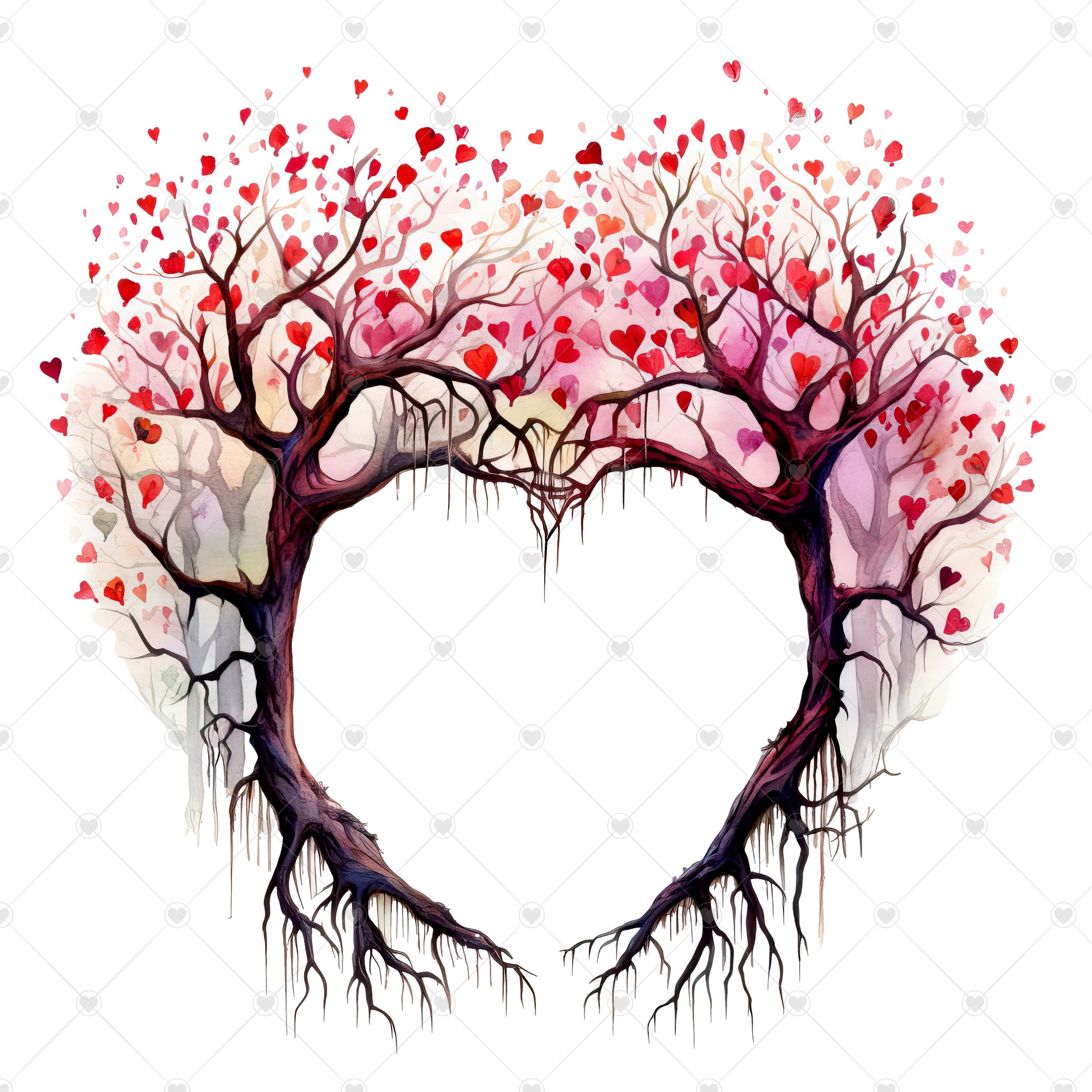 Heart Shaped Tree PNG Clipart Bundle- Digital Download - Etsy