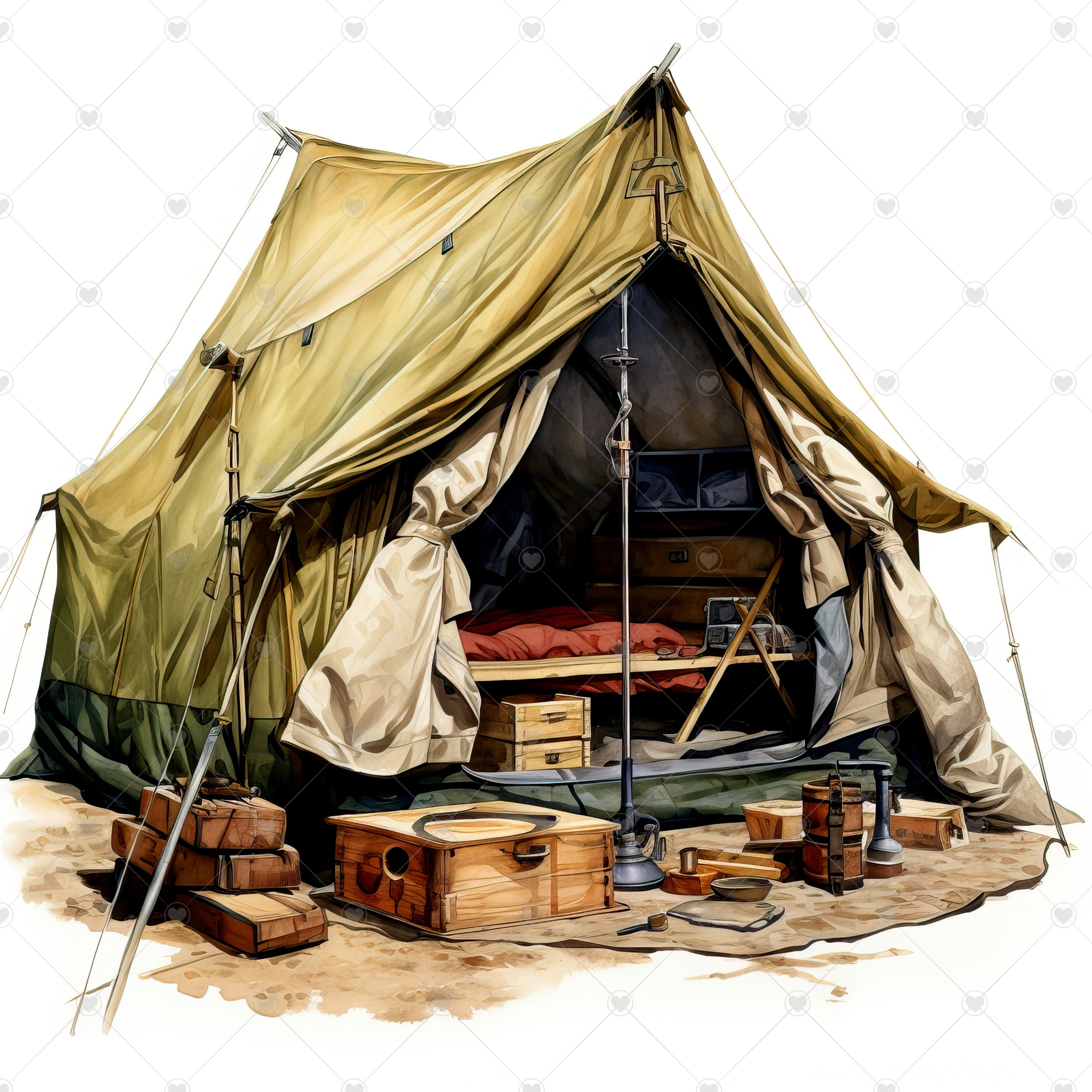 Camping Tent Clipart Bundle 10 High Quality Watercolor Jpgs - Etsy