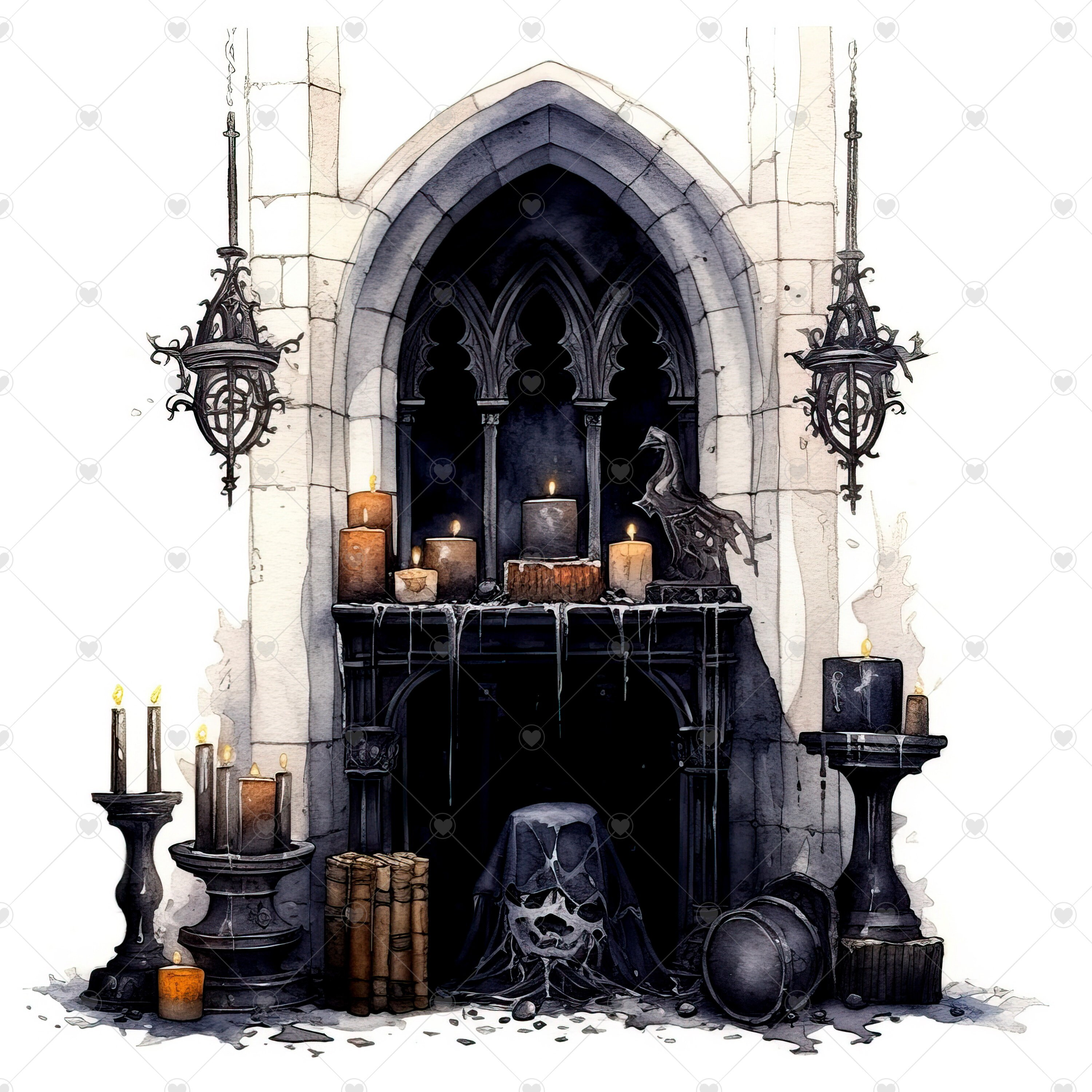 Dark Gothic Witch's Altar Clipart Bundle 10 High Quality - Etsy UK