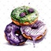 Halloween Donuts Clipart Bundle 10 High Quality Watercolor - Etsy