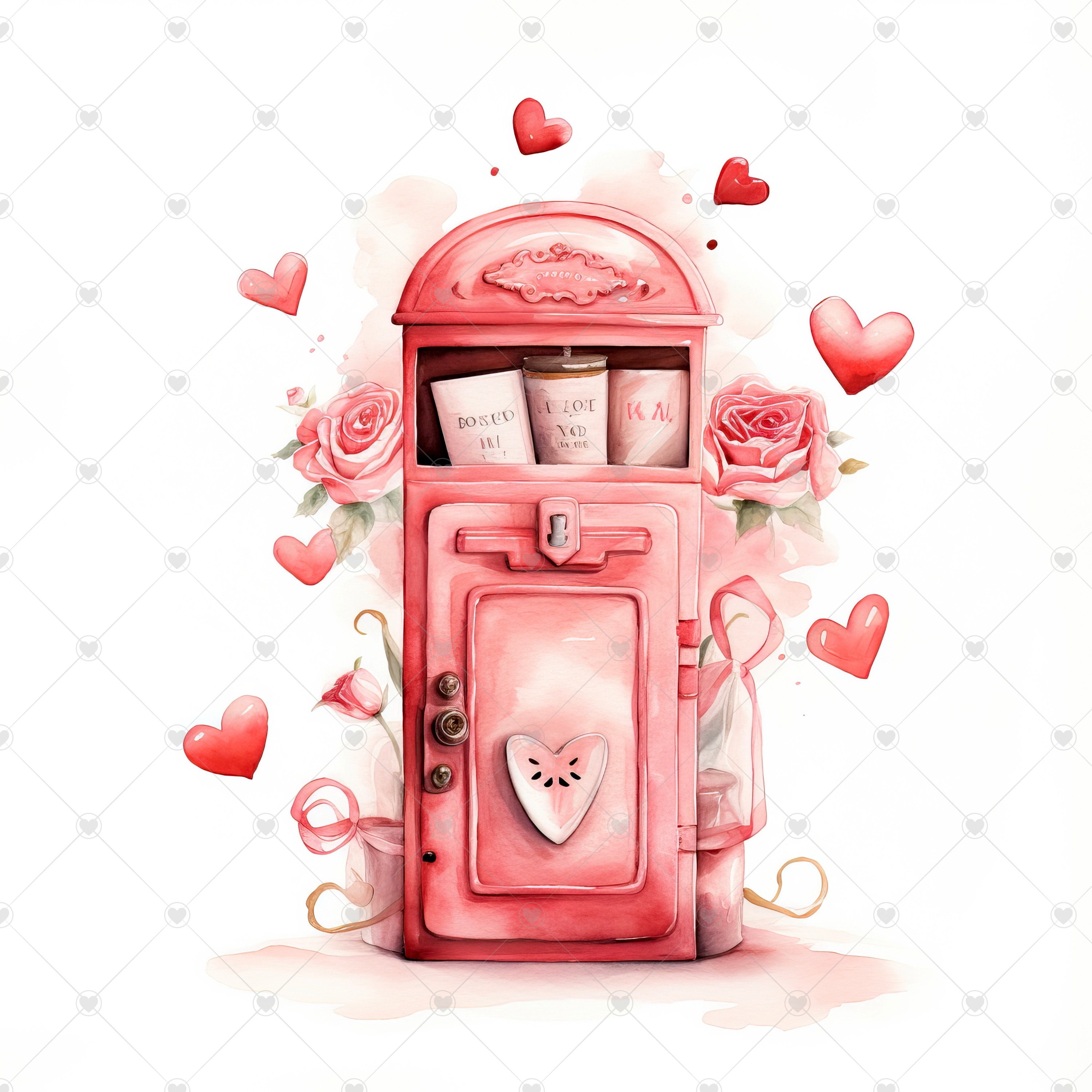 Love Letter Postbox Clipart Bundle 10 High Quality Watercolor - Etsy ...