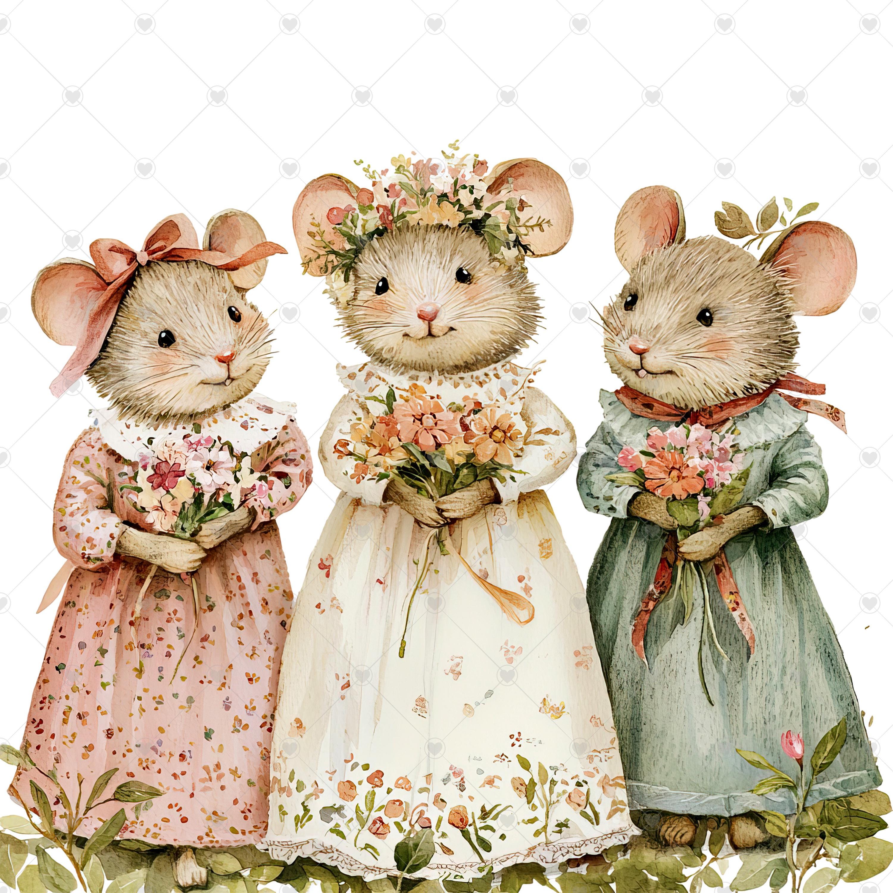 Adorable Mouse Bridesmaids PNG Clipart Bundle- Digital Download - Etsy