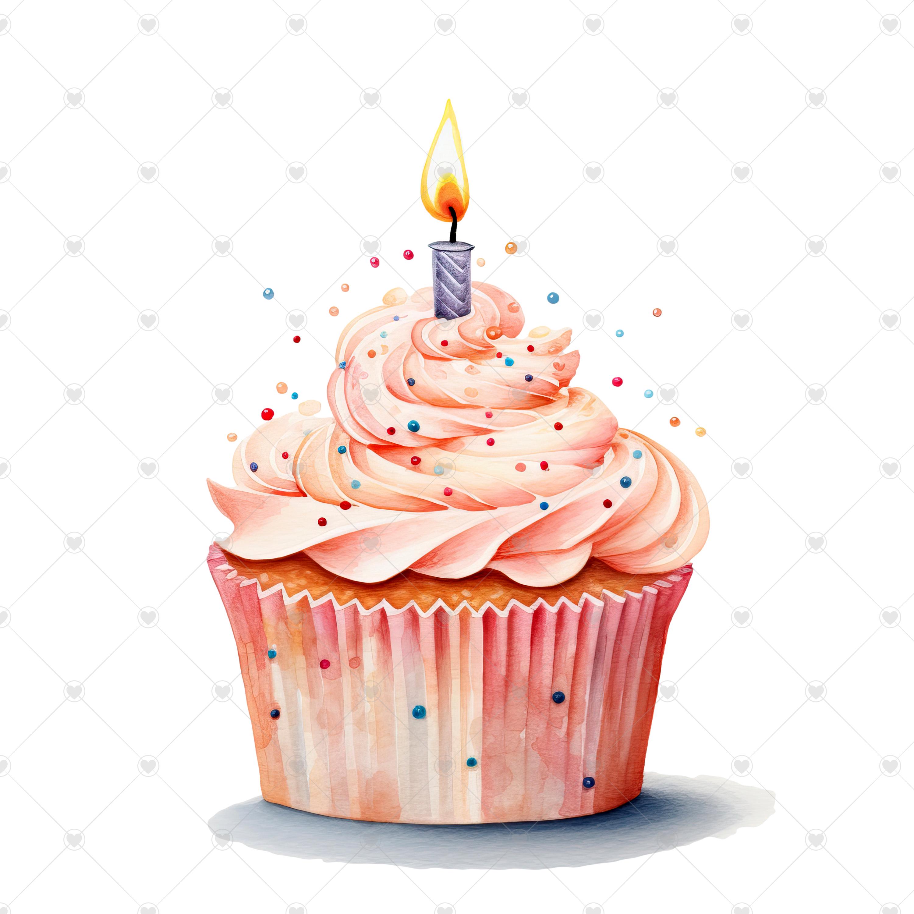 Birthday Cupcake PNG Clipart Bundle- Digital Download - Etsy