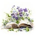 Flowers Growing From an Open Book Clipart Bundle 10 High Quality ...