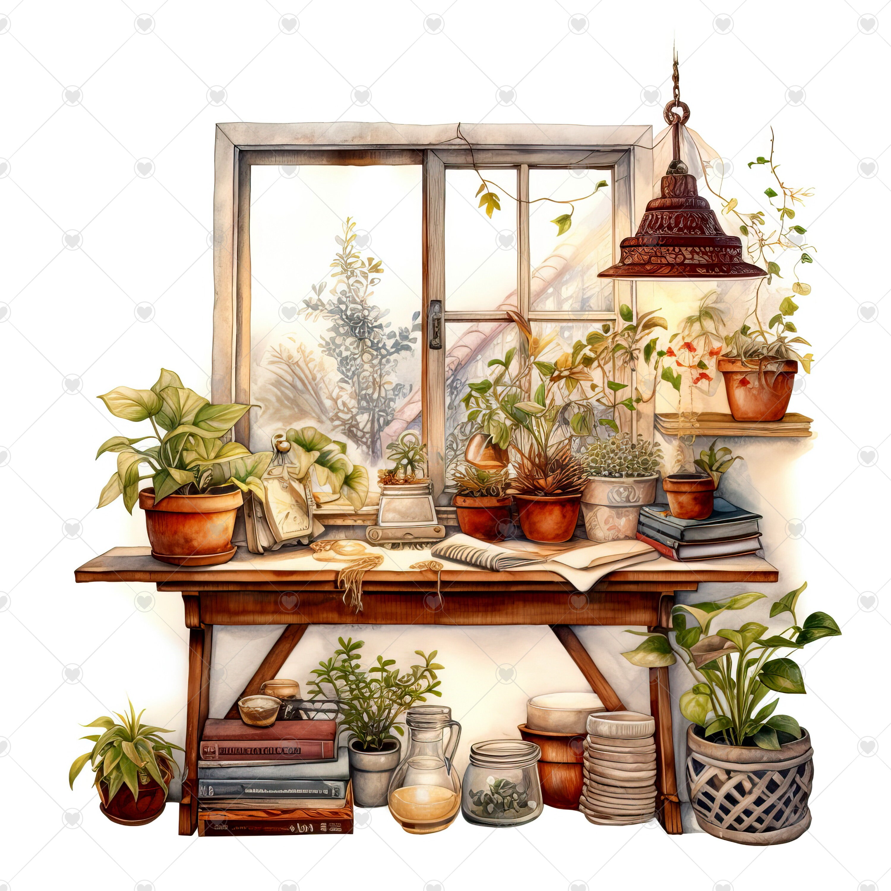 Bookworm's Cozy Cluttered Desk Clipart Bundle 10 High - Etsy Australia