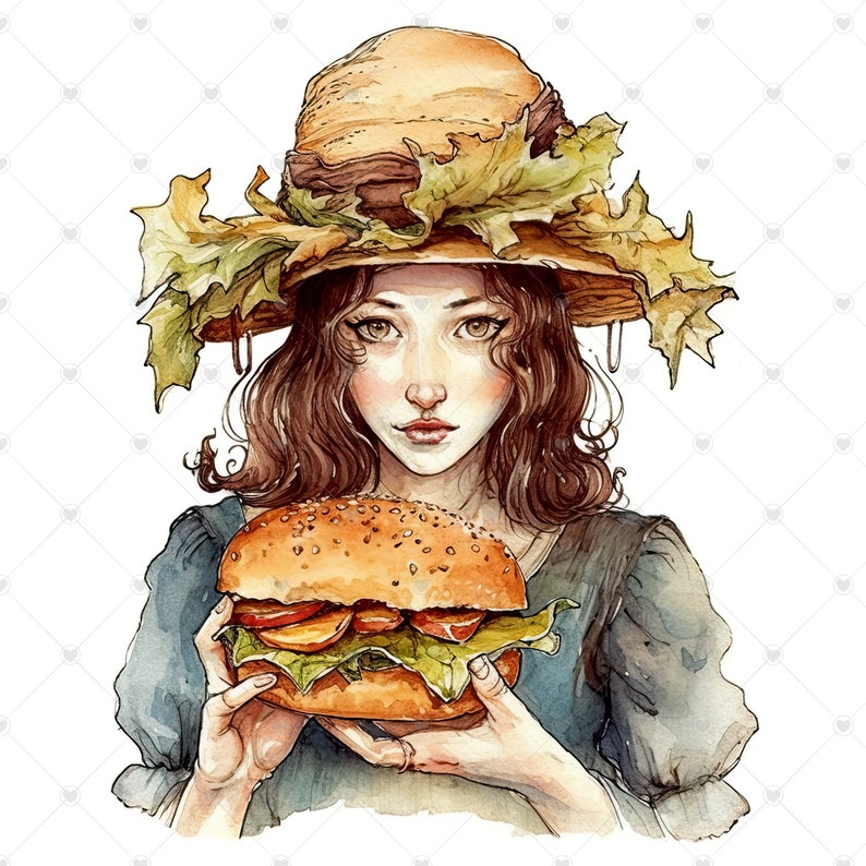 Witch With a Sandwich Clipart Bundle 10 High Quality - Etsy