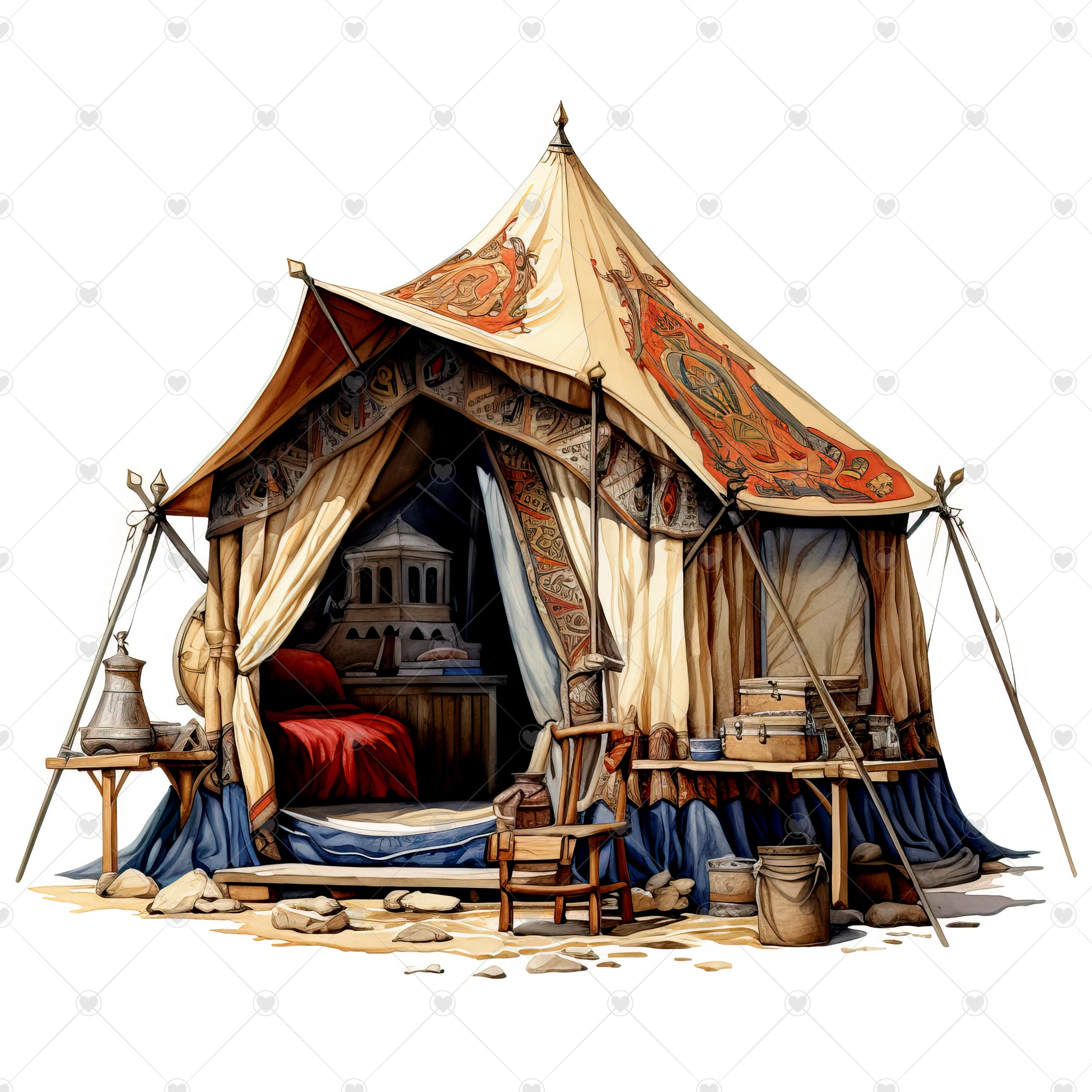 Camping Tent Clipart Bundle 10 High Quality Watercolor Jpgs - Etsy