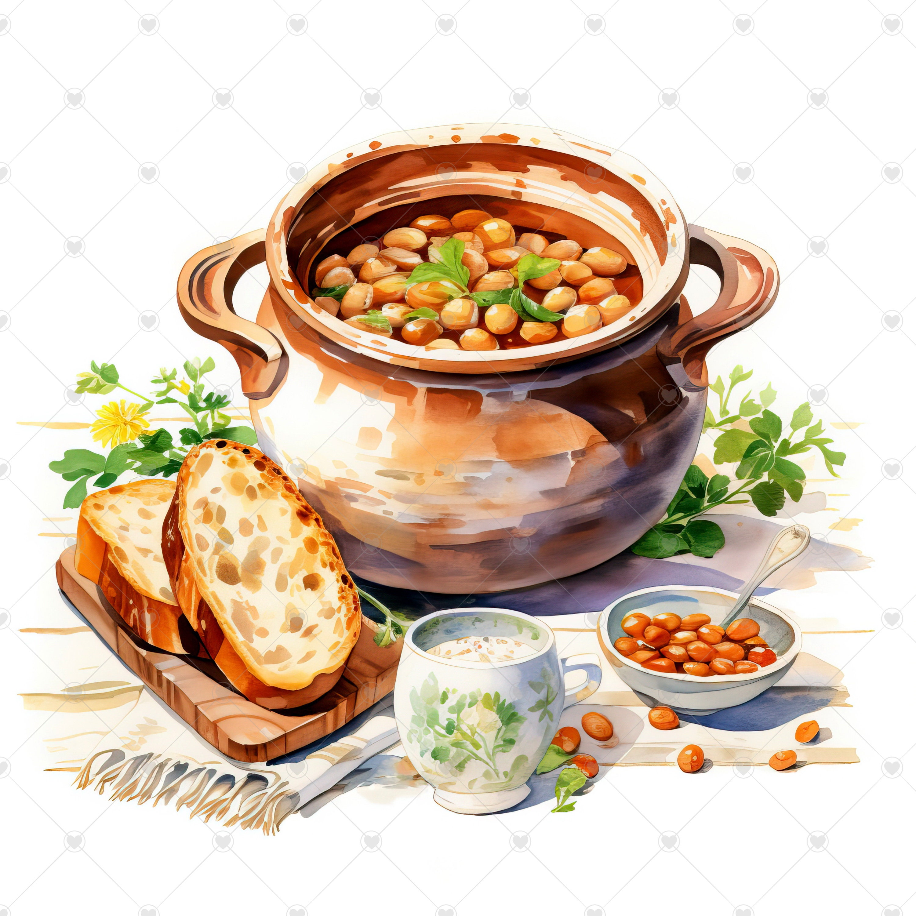 Grandma's Bean Stew Clipart Bundle 10 High Quality - Etsy