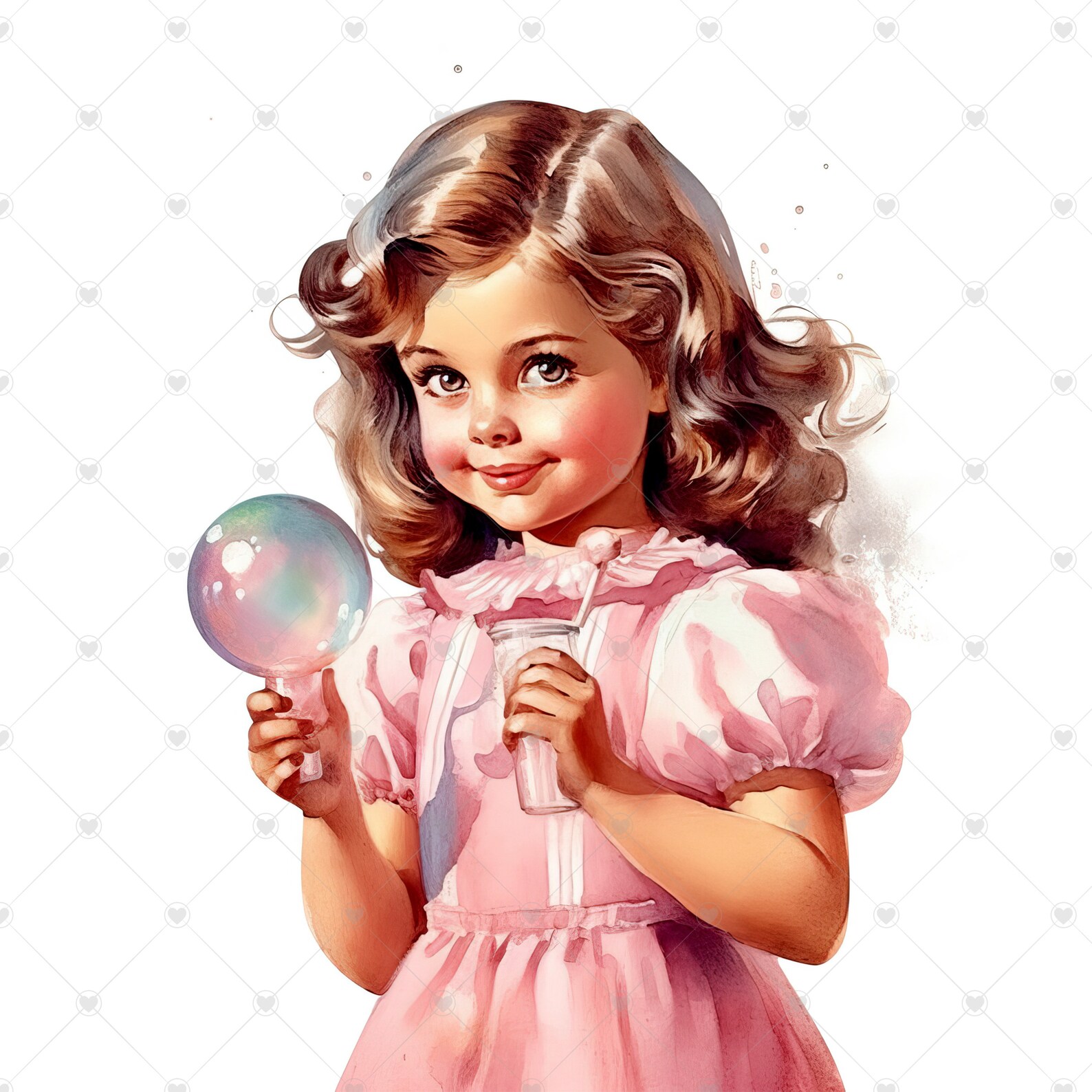 Little Girl Blowing Bubbles Clipart Bundle 10 High Quality - Etsy