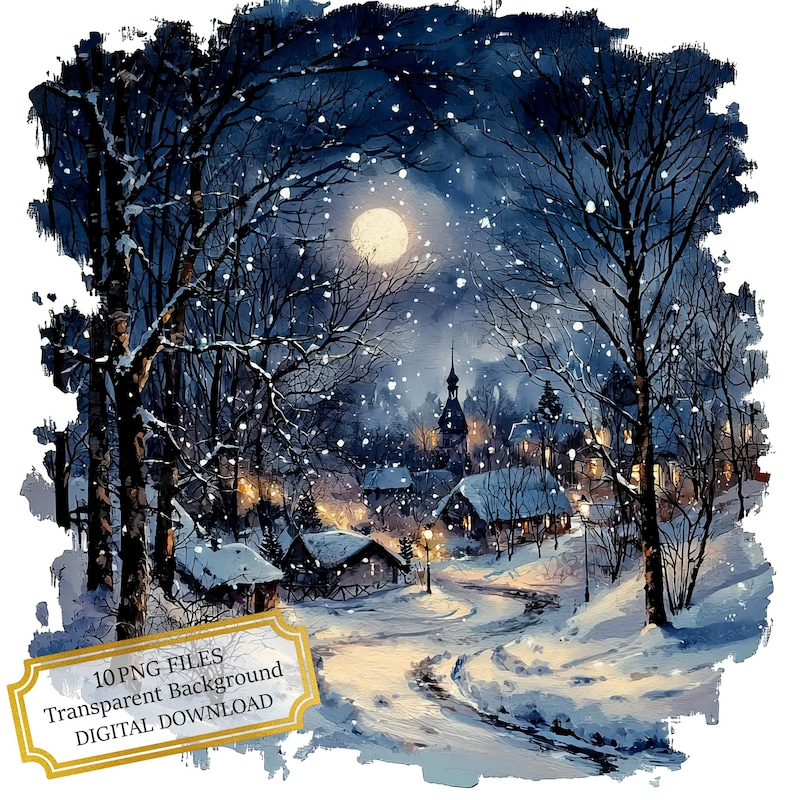 Winter Moon Card Sets - Etsy UK