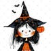 Little Halloween Witch PNG Clipart Bundle- Digital Download - Etsy