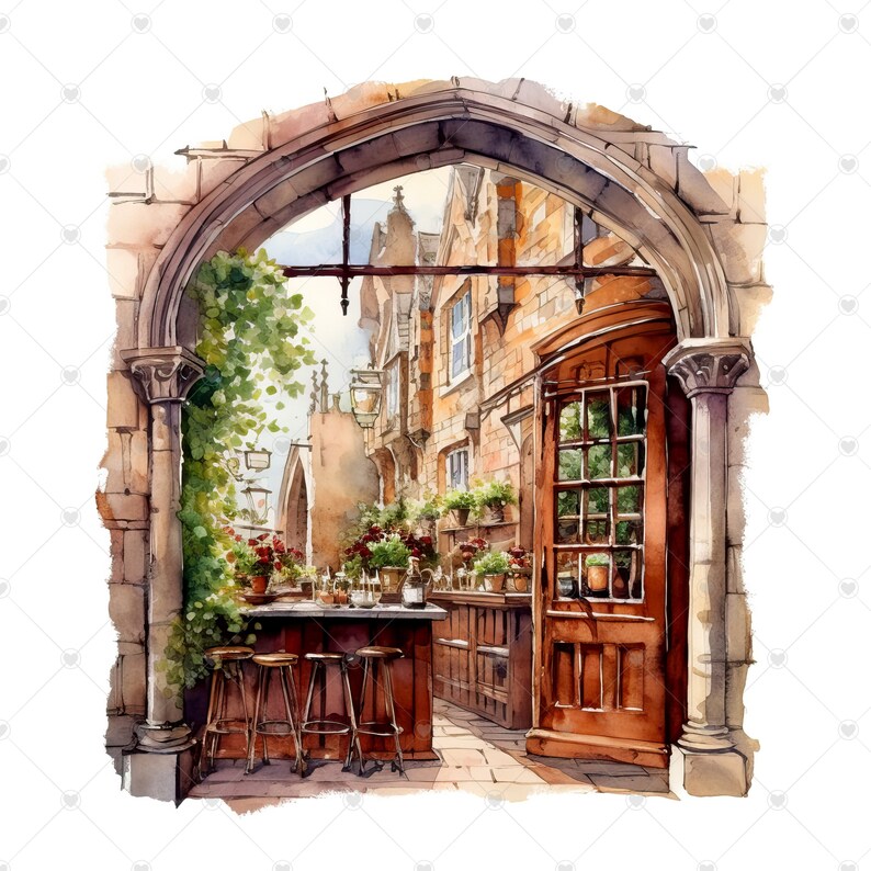Old Irish Pub Entrance Clipart Bundle 10 High Quality - Etsy