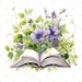 Flowers Growing From an Open Book Clipart Bundle 10 High Quality ...