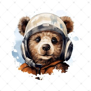Cute Bear Explorer Clipart Bundle- 10 High Quality Watercolor Jpgs ...