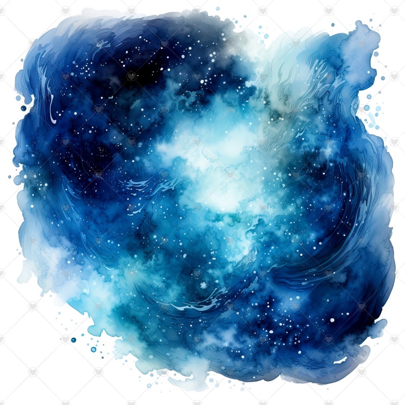 Watercolor Sky of Galaxies Clipart Bundle 10 High Quality - Etsy