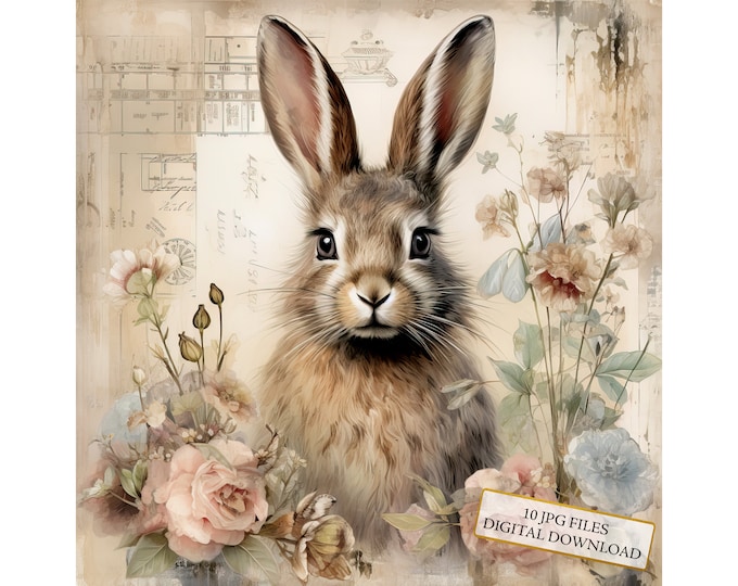 White Rabbit Hand Painted Whimsical, Easter Bunny, White Rabbit ...