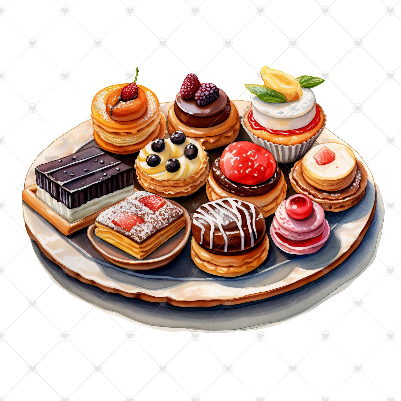 Mini French Pastries PNG Clipart Bundle- Digital Download - Etsy