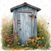 Rustic Outhouse With Flowers Clipart Bundle 10 High Quality Watercolor ...