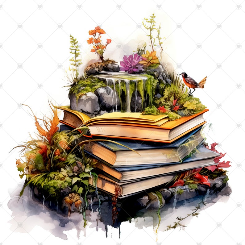 Magical Books of Nature Clipart Bundle 10 High Quality - Etsy