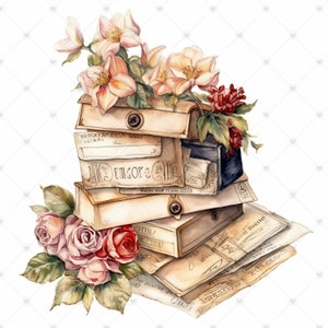 Vintage Postal Envelopes Clipart Bundle- 10 High Quality Watercolor ...