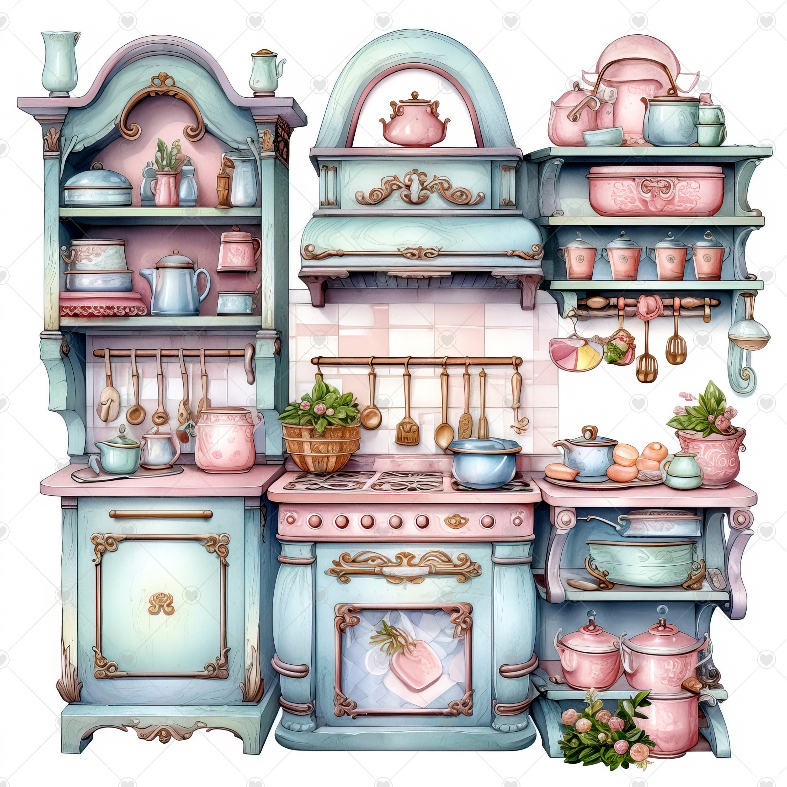 Princess' Kitchen Clipart Bundle 10 High Quality - Etsy