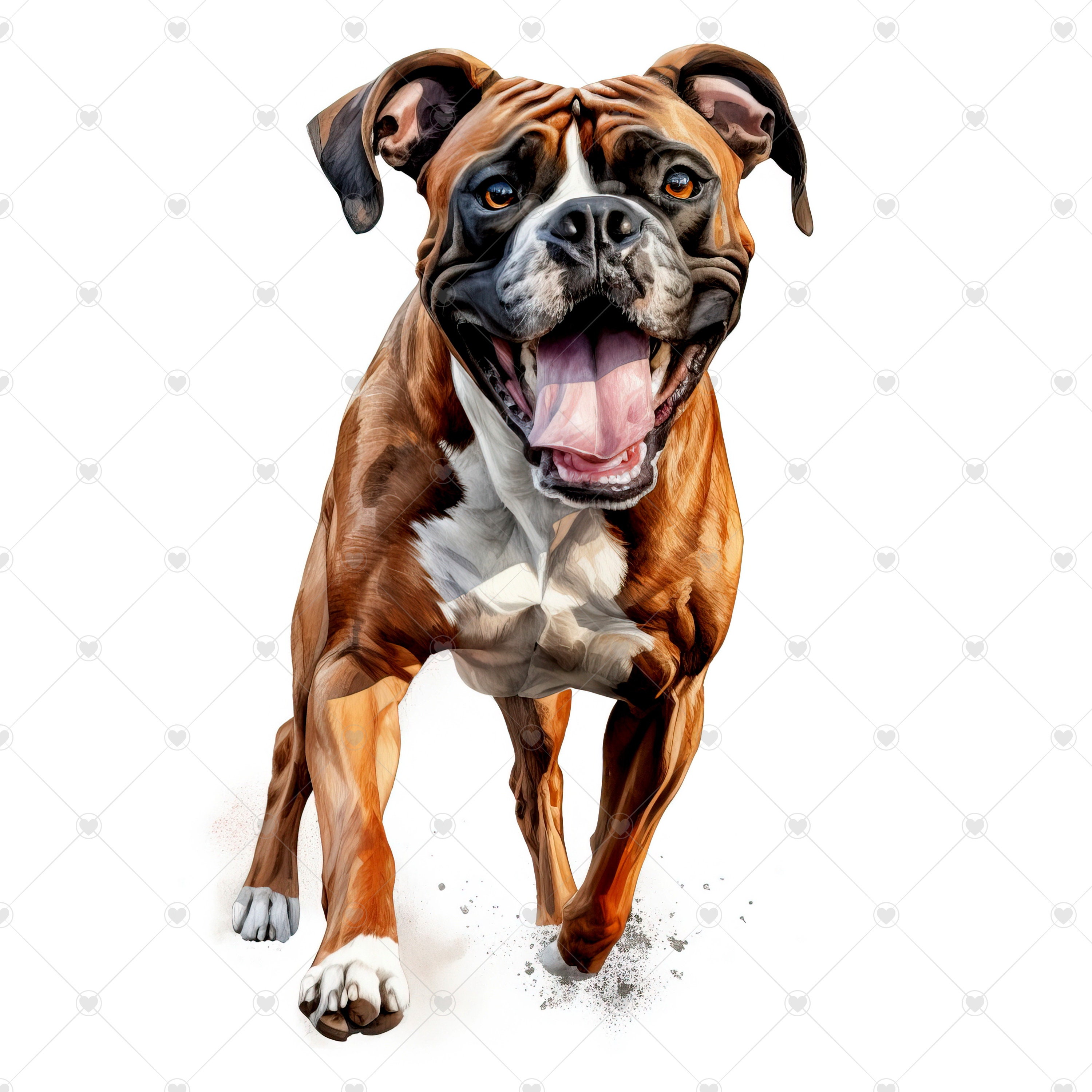 Boxer Dog Clipart Bundle 10 High Quality Watercolor Jpgs Pet - Etsy