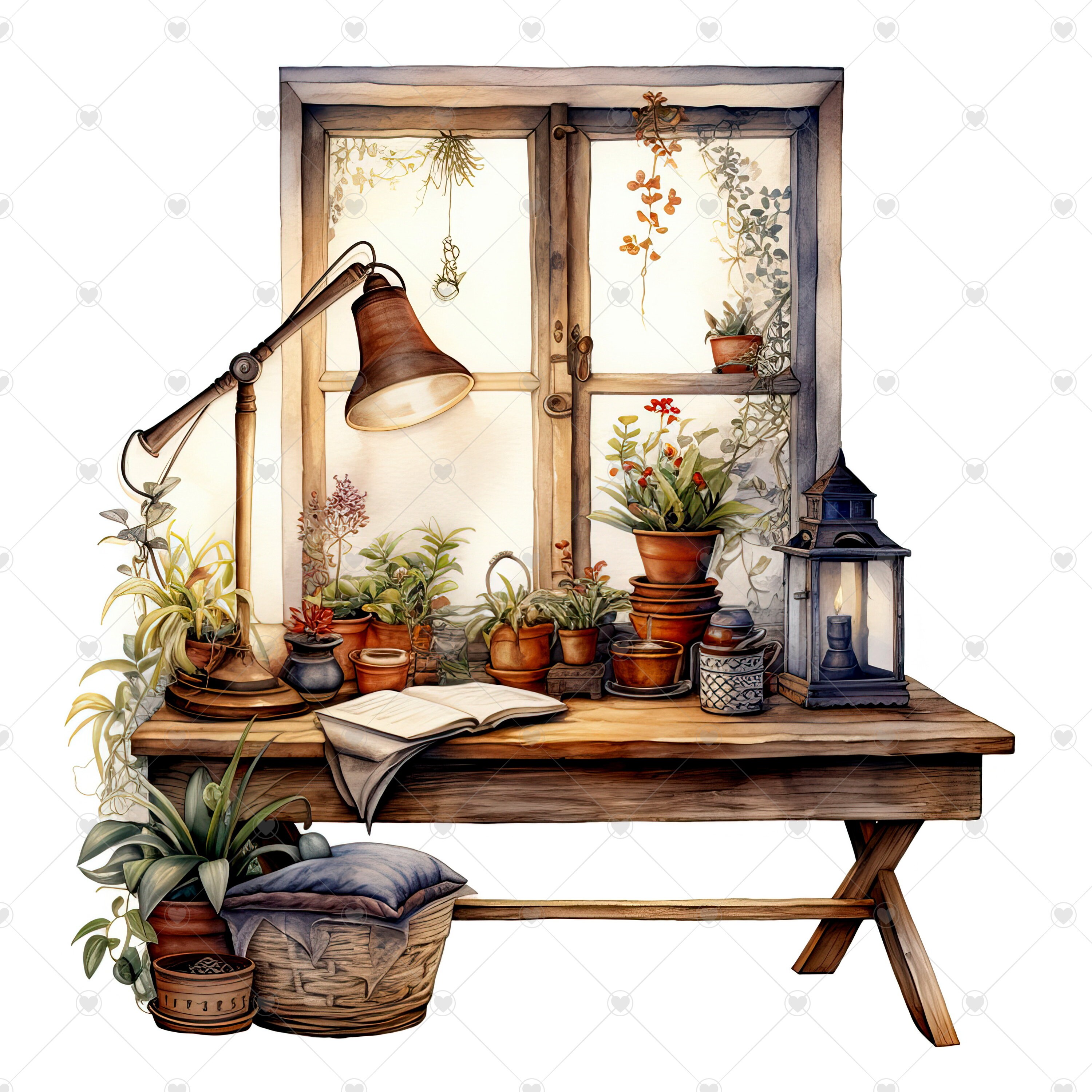 Bookworm's Cozy Cluttered Desk Clipart Bundle 10 High - Etsy Australia