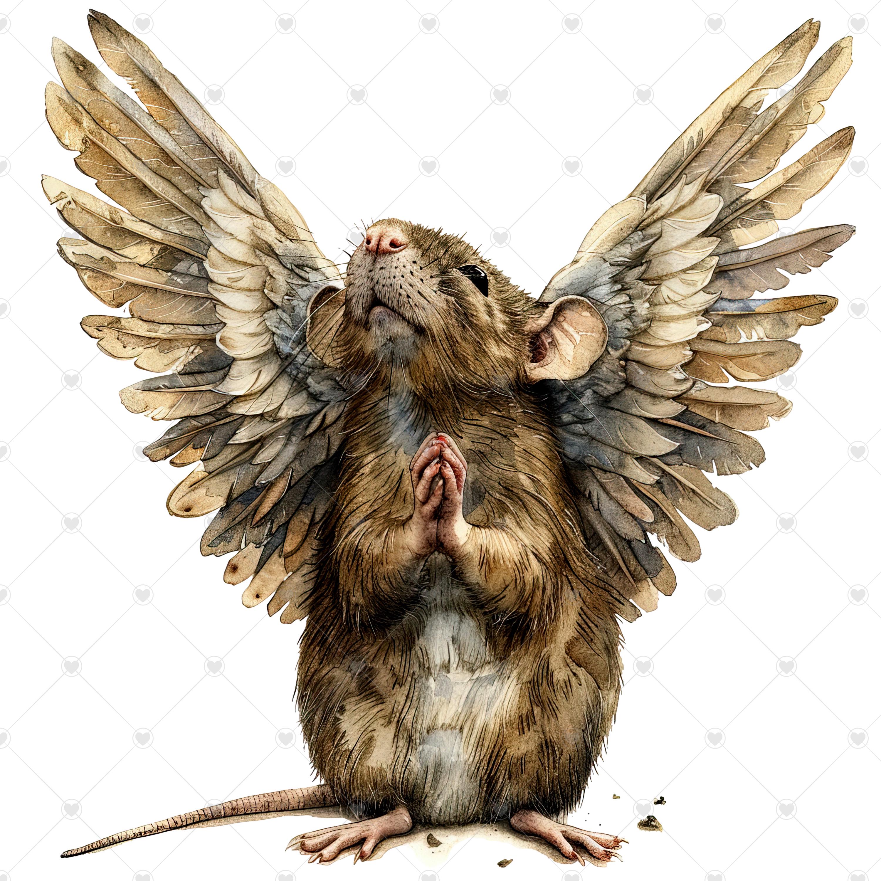 Rat With Angel Wings PNG Clipart Bundle- Digital Download - Etsy UK