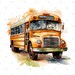 School Bus Clipart Bundle 10 High Quality Watercolor Jpgs Back to ...