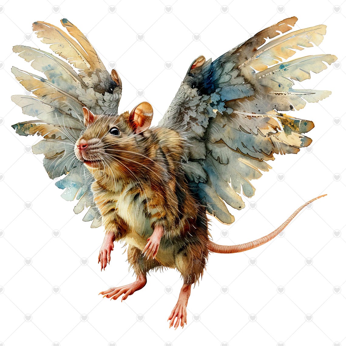 Rat With Angel Wings PNG Clipart Bundle- Digital Download - Etsy UK