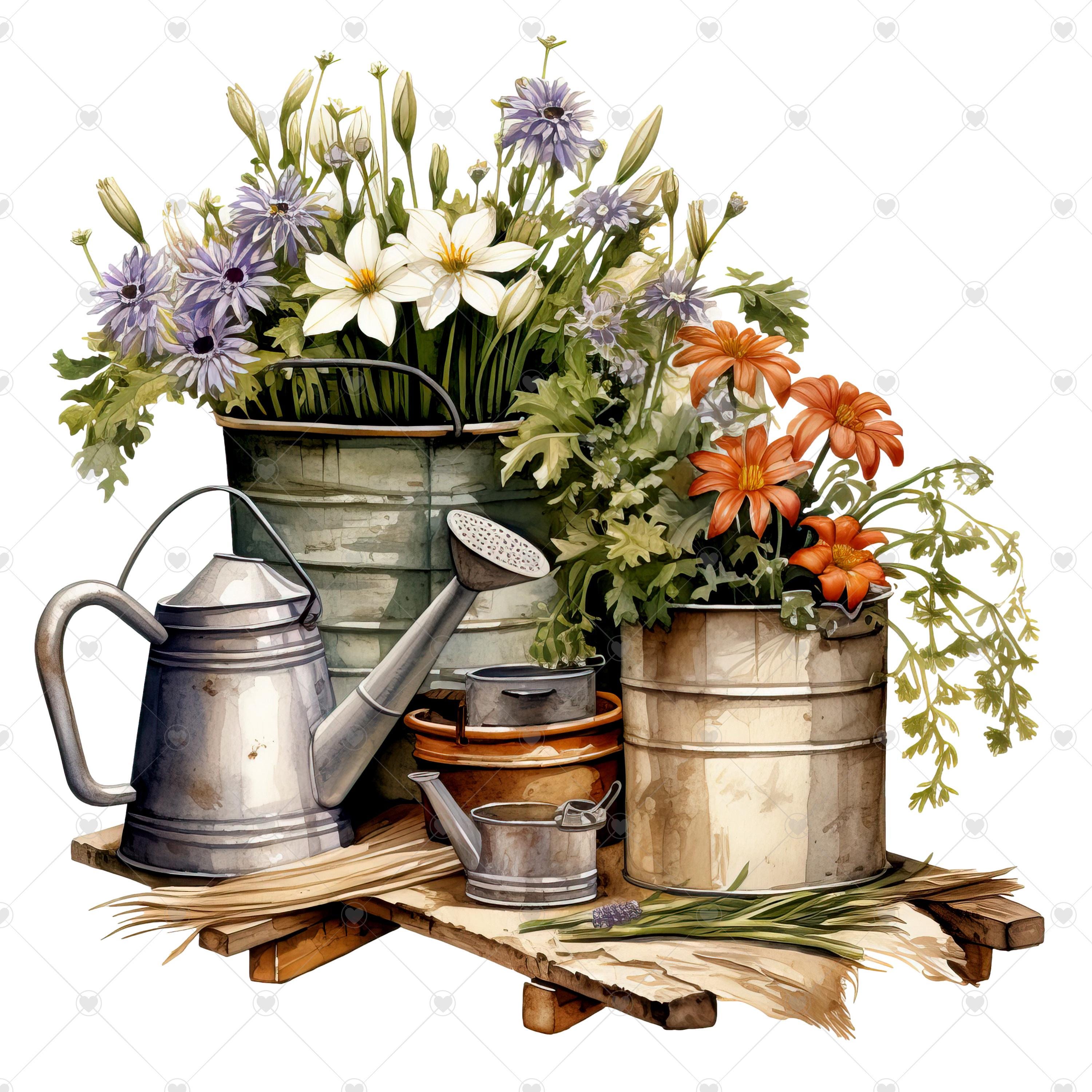 Vintage Gardening Tools PNG Clipart Bundle- Digital Download - Etsy