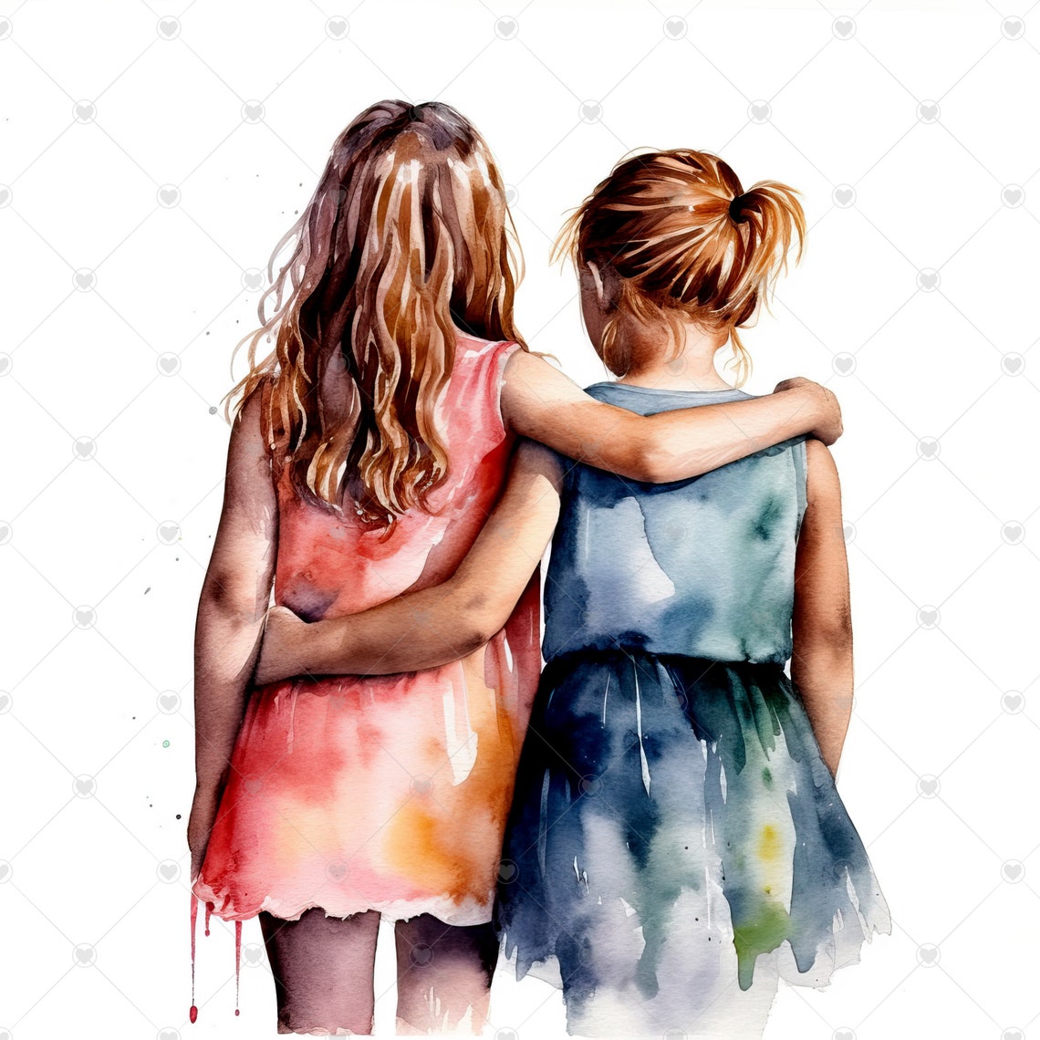 Little Girl Best Friends Clipart Bundle 10 High Quality - Etsy