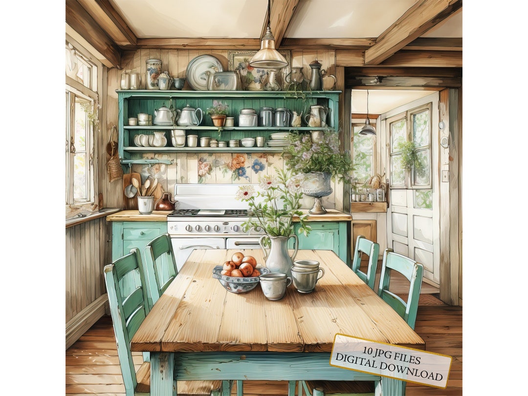 Rustic Nature Wood Style Kitchen Clipart Bundle- 10 High Quality ...