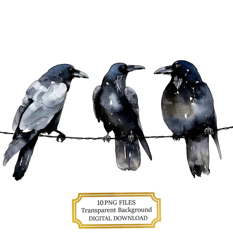 Three Crows - Etsy