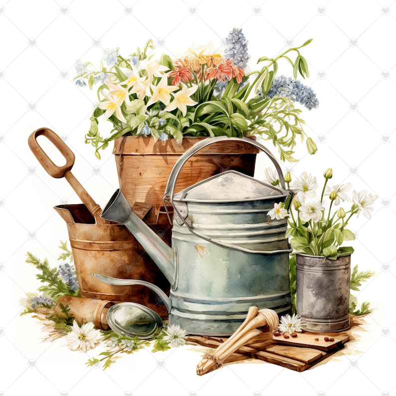 Vintage Gardening Tools Clipart Bundle 10 High Quality - Etsy Australia