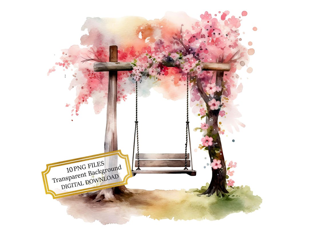Spring Tree Swing PNG Clipart Bundle- Digital Download - Etsy UK