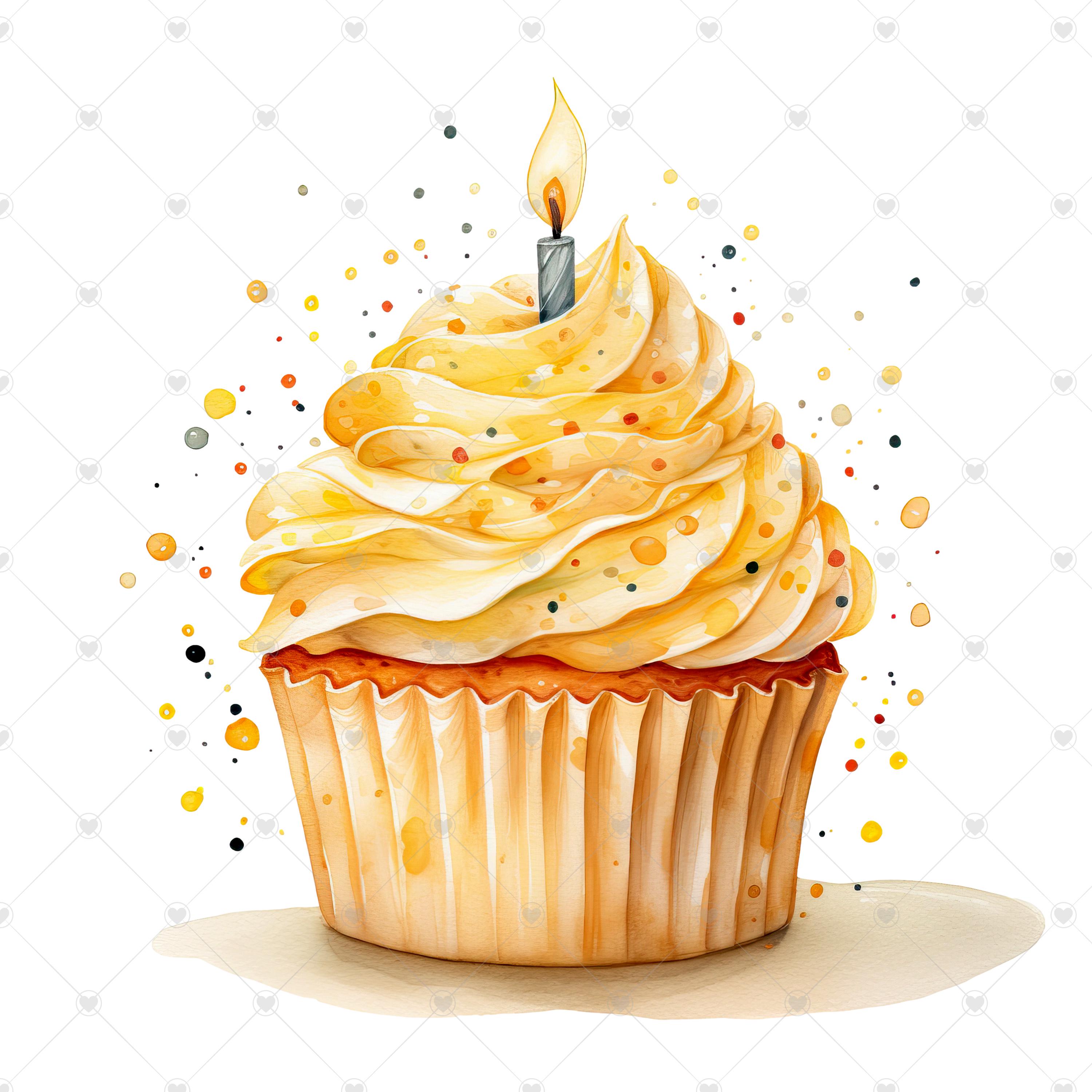Birthday Cupcake PNG Clipart Bundle- Digital Download - Etsy